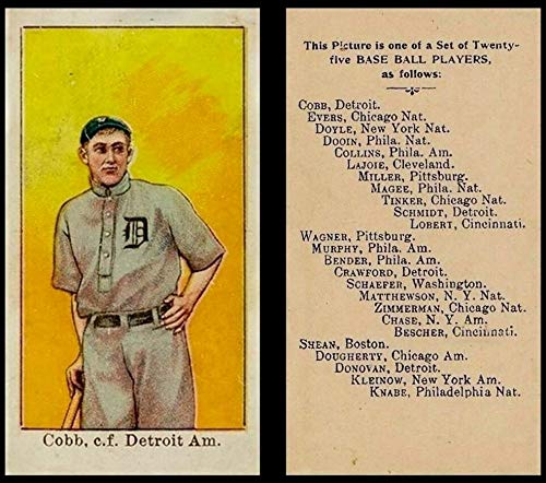 TY COBB 1908 E102 ROOKIE Tobacco Card REPRINT - Baseball Card