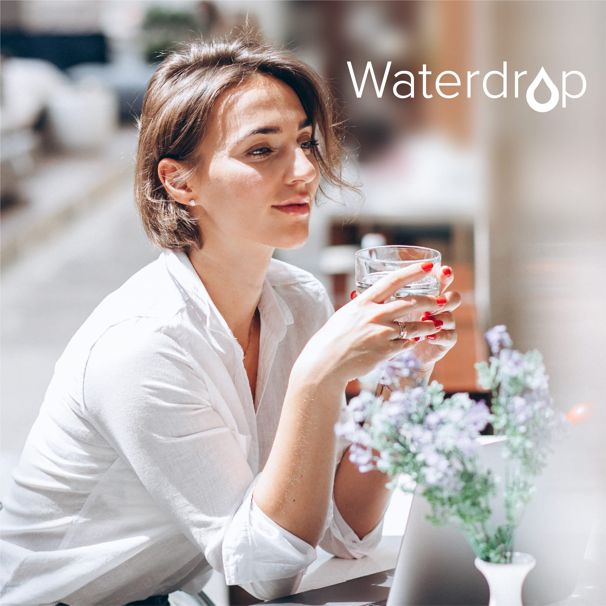 Waterdrop D6 Reverse Osmosis Water Filter, 𝟲𝟬𝟬 𝗚𝗣𝗗 Under Sink Reverse Osmosis System, Reduce PFAS, 2:1 Pure to Drain, Tankless RO Water Filter System, Smart LED Faucet, Easy Installation