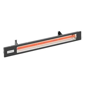 infratech sl-4024 slimline 63.5" single element fixture 4000 watt, 240 volt, black finish