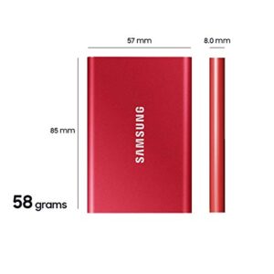 SAMSUNG SSD T7 Portable External Solid State Drive 1TB, Up to USB 3.2 Gen 2, Reliable Storage for Gaming, Students, Professionals, MU-PC1T0T/AM, Gray