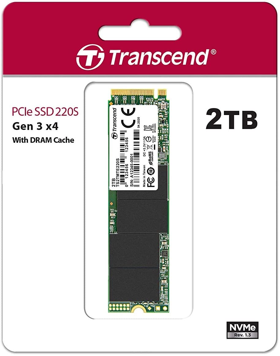 Transcend TS2TMTE220S 2TB M.2 PCIe Gen3x4 NVMe Internal Solid State Drive