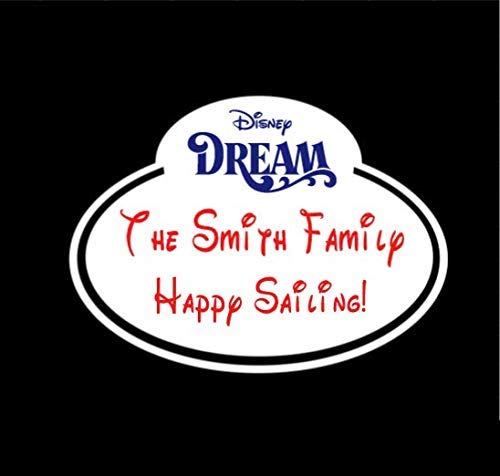 For Disney Cruise Custom Nametag Cabin Door Stateroom Magnet - Personalized Happy Sailing