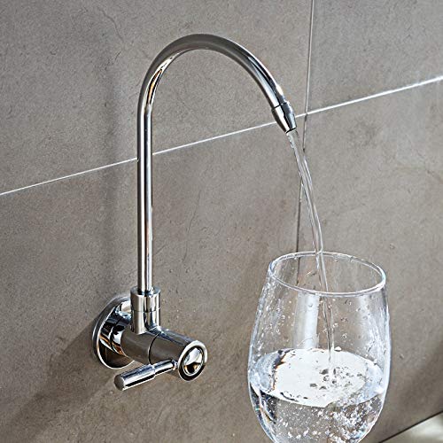 Faucet_ Wall Mount Solid Brass Water Filter Faucet Chrome Plate Plaged Reverse Osmosis Filters Drinking Tap 1/2 Inch