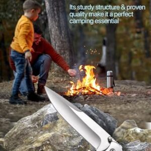 Grand Way Pocket Knife - Tactical Survival Folding Knives with Pocket Clip for Men Women - Best EDC Work Camping Hiking Hunting Knives - Sharp Blade Tool - Birthday Christmas Gifts for Men 04003