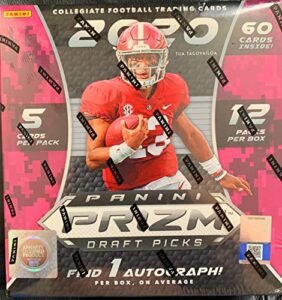 2020 panini prizm collegiate draft picks football, 1 auto per box! mega boxes!!!