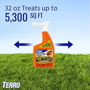 Terro T1240 Tick and Flea Yard Spray, Orange