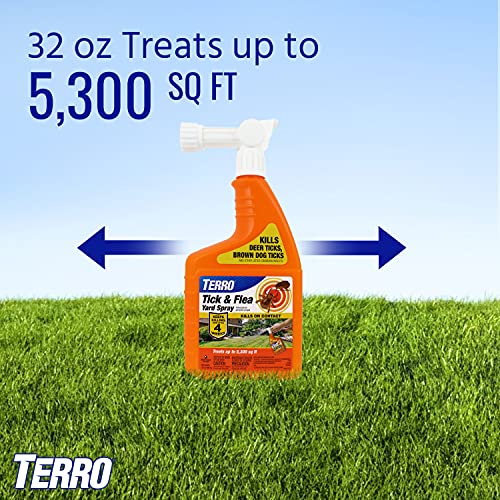 Terro T1240 Tick and Flea Yard Spray, Orange