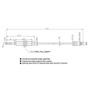 Universal Gas Thermocouple 35" Length, toaster oven, Thermocoupler Sensor, for Gas Fireplace BBQ Grill Firepit Water Heater and Gas Refrigerator