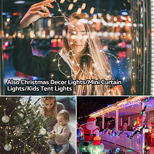 iYeHo Patio Umbrella Light String Lights 8 Brightness Modes 104 LEDs at 3AA Battery Operated Waterproof Outdoor Umbrella Pole Light for Patio Umbrellas Camping Tents (Warm White)