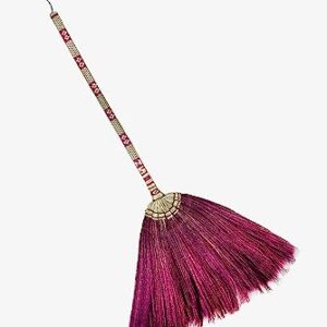 SN SKENNOVA - Asian Broom Grass Bamboo Stick Handle for Sweeping Cleaning Dirt Dust Garbage Size 40 inches