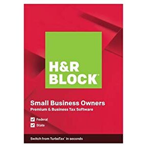 H&R Block Premium and Business 2019 Tax Software - PC Disk - Only for Windows