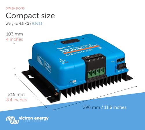 Victron Energy SmartSolar MPPT TR VE.Can 250V 100 amp 12/24/36/48-Volt Solar Charge Controller (Bluetooth)