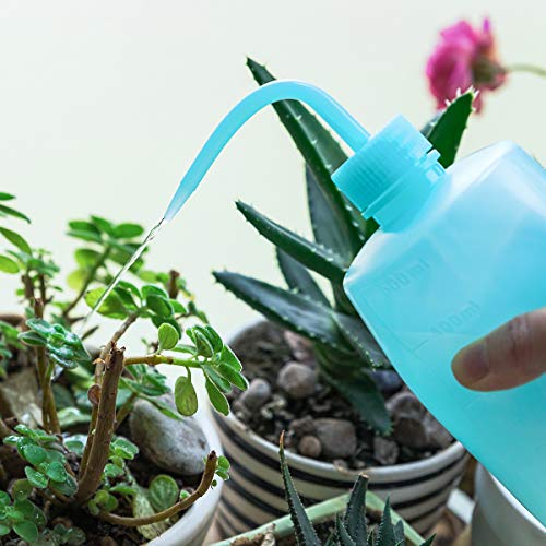 Oubest Squeeze Bottles Succulent Watering Bottle 500ml Blue Water Squirt Irrigation Bottle Squeeze Sprinkling Can Plastic Wash Plant Bottle 2pc