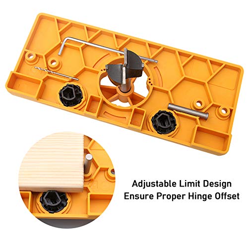 BI-DTOOL 35mm Hinge Drilling Jig Hole Guide Woodworking Tools for Kitchen Cabinet Doors Hinge