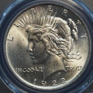 1922 - United States Peace Silver Dollar $1 PCGS MS-62