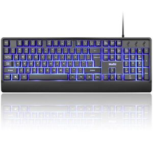 mafiti computer office keyboard wired usb 104 keys full size backlit keyboards compatible pc laptop desktop windows