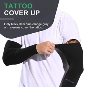 GOOUDO Arm Sleeves for Men Women UV Sun Protection - Tattoo Cover Up - Compression Sleeves for Outdoor Sports