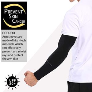 GOOUDO Arm Sleeves for Men Women UV Sun Protection - Tattoo Cover Up - Compression Sleeves for Outdoor Sports