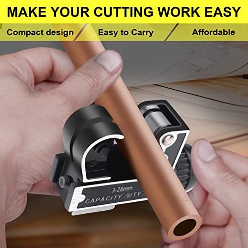 Spurtar Mini Tubing Cutter Pipe Cutter Tube Cutter Tool 1/8 to 1-1/8 inch (3-28mm) for Copper Pipe, Brass Pipe, Aluminum Pipe