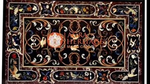 marble center 48"x36" inches dining table top pietradura inlay hallway decor furniture