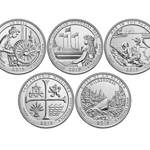 2019 P, D BU National Park Quarter 10 Coin Set Uncirculated