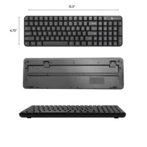 Small Wireless Keyboard, X9 Performance Wireless Keyboard for Laptop or Desktop with Number Pad - Compact Footprint and Comfortable Typing Computer Keyboard Wireless for Windows PC Chromebook Surface