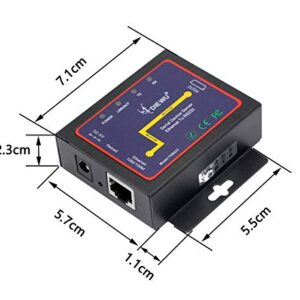 CERRXIAN RS232 to Ethernet Serial Device Server, 1 Port RS 232 DB9 Serial to Ethernet TCP IP Device Server Converter