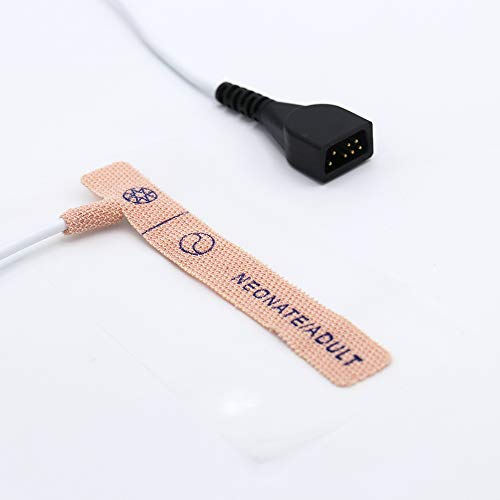 24pcs Compatible Nonin Disposable Spo2 Sensor 9000N Probe Neonate/Adult 7 Pin 3.3 ft Connector