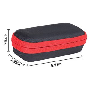 co2CREA Hard Travel Case Replacement for Bosch GLM 20 Compact Blaze 65' Distance Measure (Black Case + Inside Blue + Red Zipper)