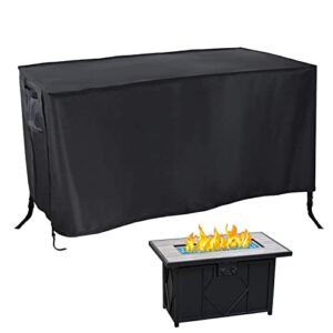 rilime gas fire pit cover rectangular,waterproof fire pit covers fit for fire pit or gas fire table 42"l x 24"w x 25"h,black