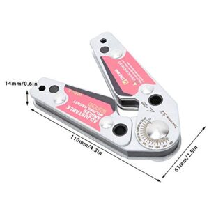 Welders Angle Clamp, 20¡ã-200¡ã Adjustable Angle Positioner, Magnetic Clamp for Metal Welding Processing Tool, 22KG Suction Iron Ability No Fixation Required for Welding