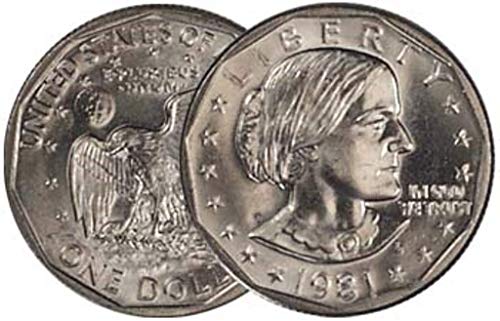 1981 P, D, S Susan B. Anthony Dollar 3 Coin Set Uncirculated