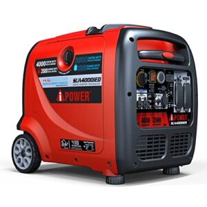 a-ipower sua4000ier 4000 watt portable inverter generator quiet operation with electric/remote start, rv ready