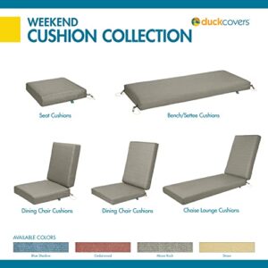 Duck Covers Classic Accessories Weekend Water-Resistant Outdoor Dining Seat Cushion, 21 x 19 x 3 Inch, Moon Rock