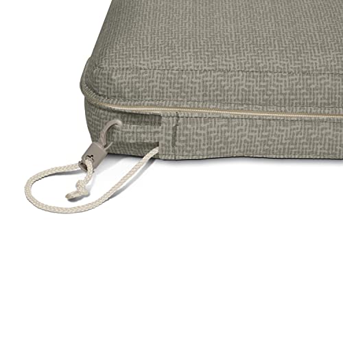 Duck Covers Classic Accessories Weekend Water-Resistant Outdoor Dining Seat Cushion, 21 x 19 x 3 Inch, Moon Rock