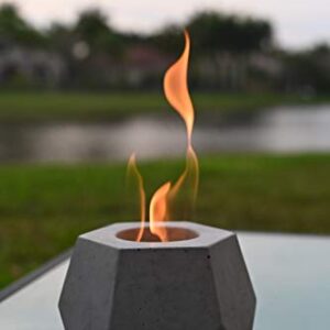 Colsen Hex Large Tabletop Ethanol Fire Pit - Indoor Outdoor Fire Pit, Portable Concrete Bowl Pot Fire Pit