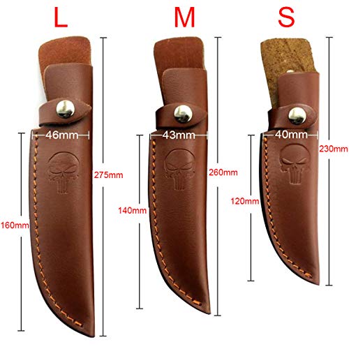 Leather Knife Sheath Fixed Blade Knife Leather Belt Loop Case Leather Sheath Holder with Snap Closure Holder Belt Loop Case Leather Pouch Sheath