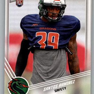 2020 Topps XFL #89 Santos Ramirez RC Rookie Seattle Dragons Football Trading Card