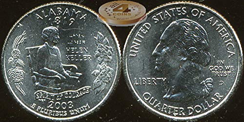 United States. Quarter [25 Cents]. 2003.D (Coin KM#344. UNC) Alabama # Art.CN00900