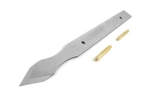 mikov v2003014 unhandled thin blade dual bevel marking knife kit with finger indents 0.060 inch thick blade 1/2 inch wide 5-7/8 inch long stainless steel hardened to hrc 57