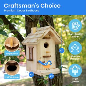 SparkJump Cedar Wood DIY Bird House Kit for Kids and Adults