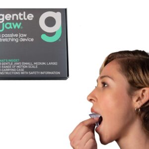 Gentle Jaw Pain Relief Device for TMJ Grinding Clenching Headaches ​Bruxism Caused by Tight Jaw Muscles. Use it to Passively Stretch and ​R​elax Your Jaw Muscles. We Call it Yoga for The Jaw