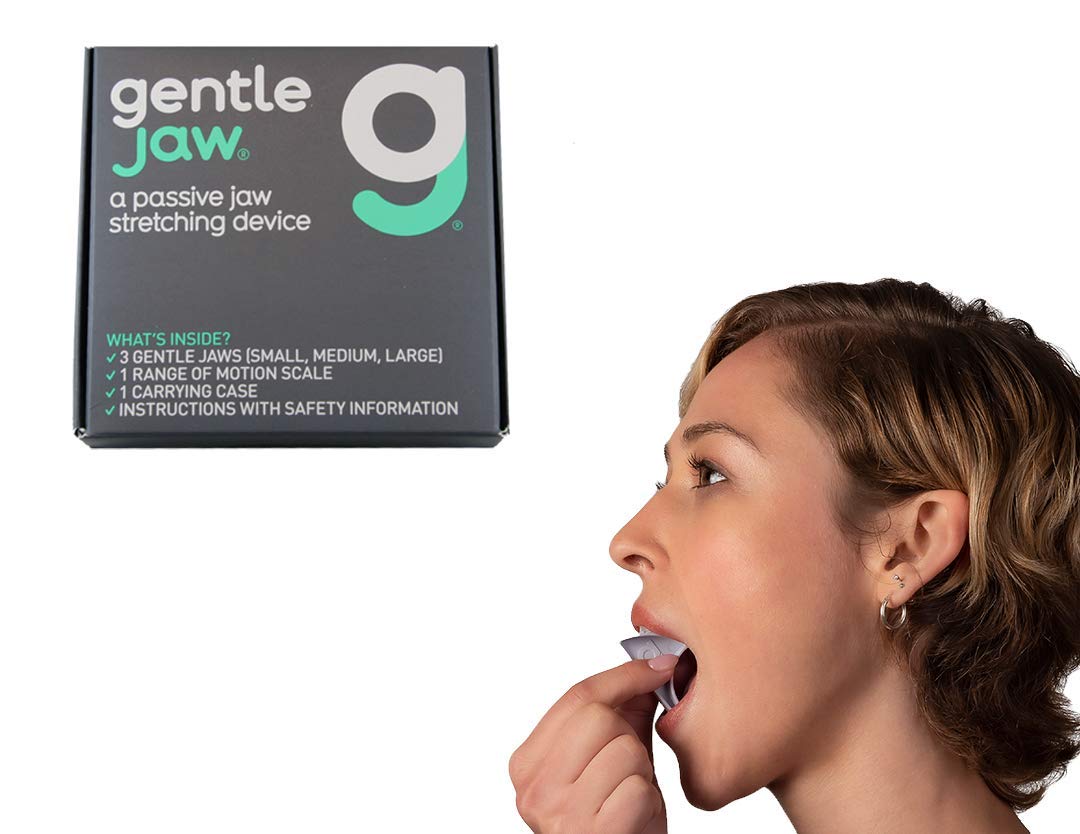 Gentle Jaw Pain Relief Device for TMJ Grinding Clenching Headaches ​Bruxism Caused by Tight Jaw Muscles. Use it to Passively Stretch and ​R​elax Your Jaw Muscles. We Call it Yoga for The Jaw