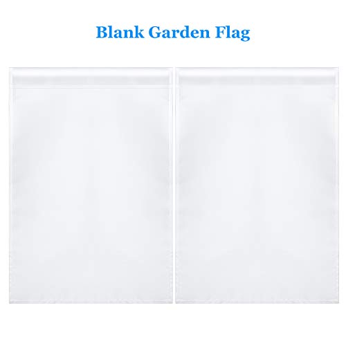 Blank Sublimation Garden Flag DIY Lawn Garden Flags Polyester Banners Flag for Indoor Outdoor Courtyard Decoration, 11.8 x 17.7 Inches (12)