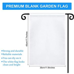 Blank Sublimation Garden Flag DIY Lawn Garden Flags Polyester Banners Flag for Indoor Outdoor Courtyard Decoration, 11.8 x 17.7 Inches (12)