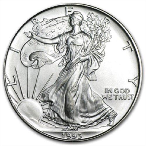 1993 - American Silver Eagle .999 Fine Silver with Our Certificate of Authenticity Dollar Uncirculated