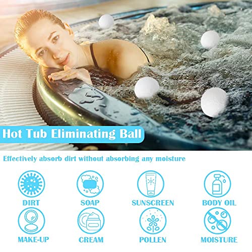 Scum Eliminating Ball, Oil Absorbing Sponge for Swimming Pools, Hot Tub, and Spas, Reusable