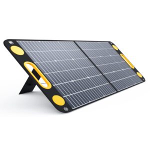 togo power 100w portable solar panel for jackery explorer 240/300/500/rockpals/flashfish/baldr power station, foldable solar cell solar charger with usb outputs for rv laptop iphone ipad