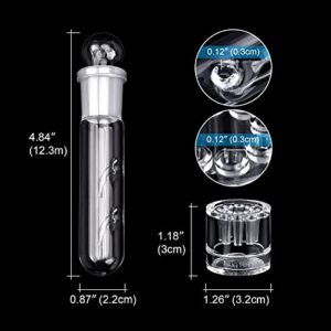 WEAVERBIRD Planaria Trap Catch Trap Leeches Catcher, Clear Glass Leech Trap Tube Catcher 2, 8 Holes for Cherry Shrimp Crystal Red Shrimp Dwarf Shrimp for Aquarium Fish Tank