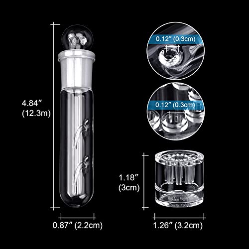 WEAVERBIRD Planaria Trap Catch Trap Leeches Catcher, Clear Glass Leech Trap Tube Catcher 2, 8 Holes for Cherry Shrimp Crystal Red Shrimp Dwarf Shrimp for Aquarium Fish Tank